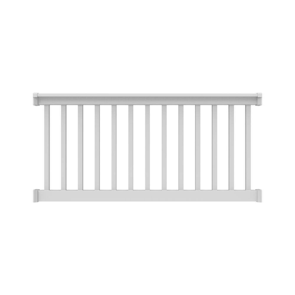 RDI Finyl Line 6 ft. x 36 in. H White T-Top Level Vinyl Rail Kit ...
