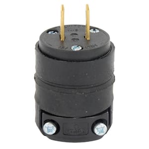 Leviton 15 Amp White Non-Polarized Angle Plug 101AN-W R52-101AN-00W ...