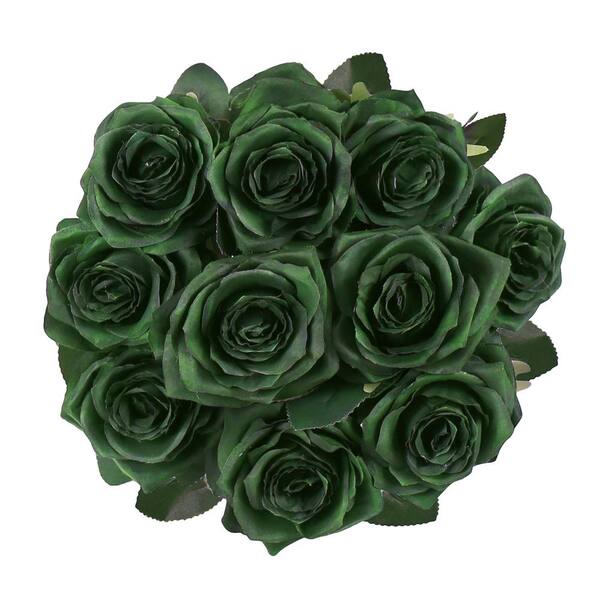Hunter Green Silk Flowers