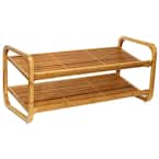 Oceanstar 23.5 in. H 12-Pair 3-Tier Brown Bamboo Shoe Rack 3SR1651 ...
