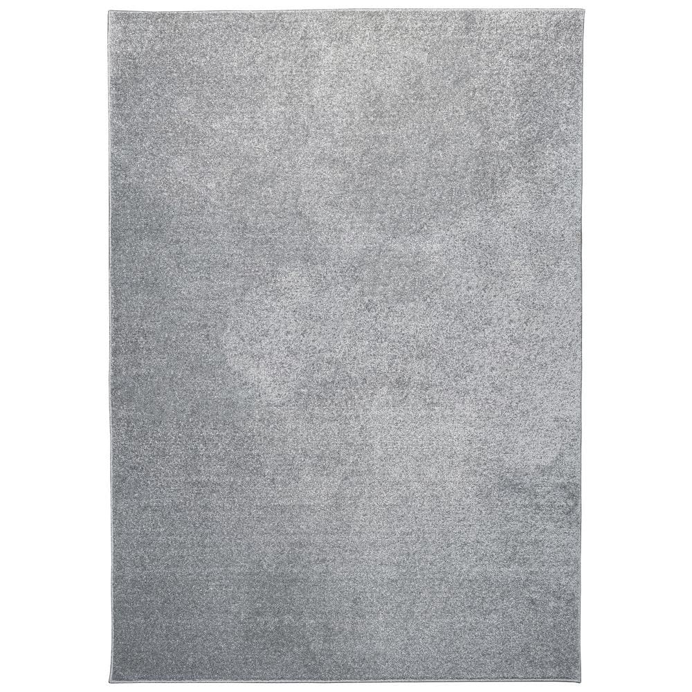 StyleWell Summit Solid Gray 5 ft. x 7 ft. Area Rug SUMM0A060084D7 - The ...