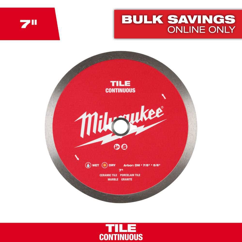 Milwaukee 7 in. Continuous Tile Diamond Blade 49-93-9507 - The Home Depot