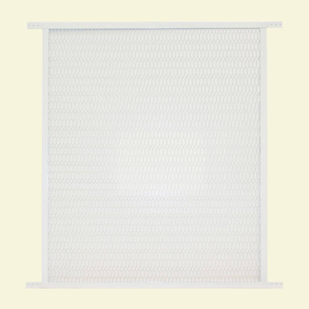 Unique Home Designs 30 in. x 30 in. White Steel Pet Grille ...