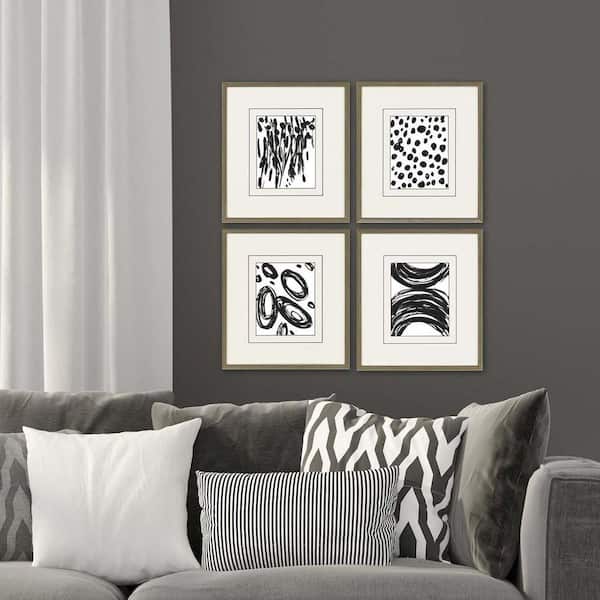 Paragon Inspire Studio 4 Piece Framed Giclee Abstract Art Print 19 in ...