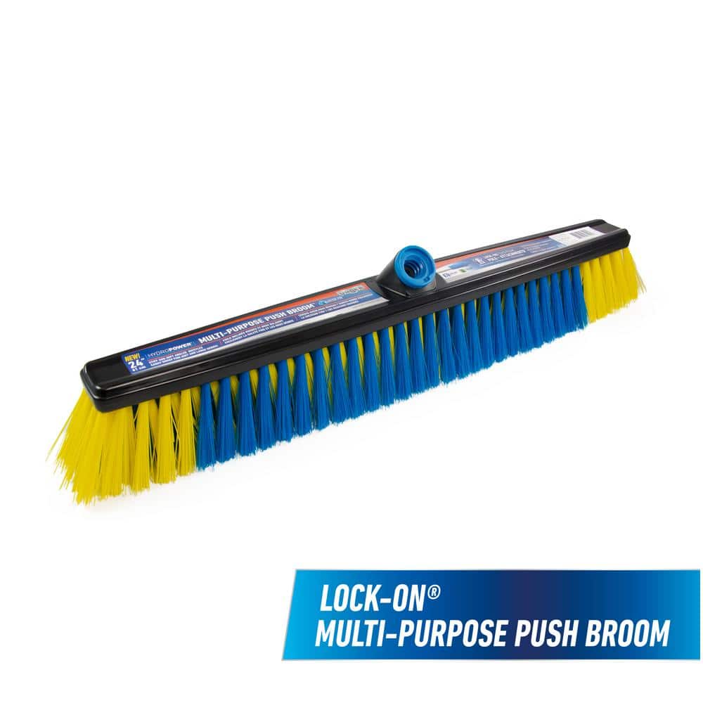 Unger Lock-On 24 in. Multi-Surface Push Broom 975950 - The Home Depot
