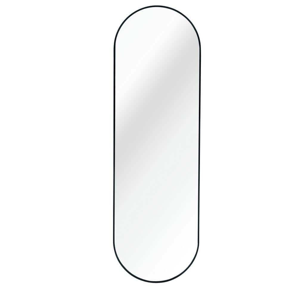 63 in. H. x 20 in. W Black oval Full Length Mirror Balck-Oval-6320 ...