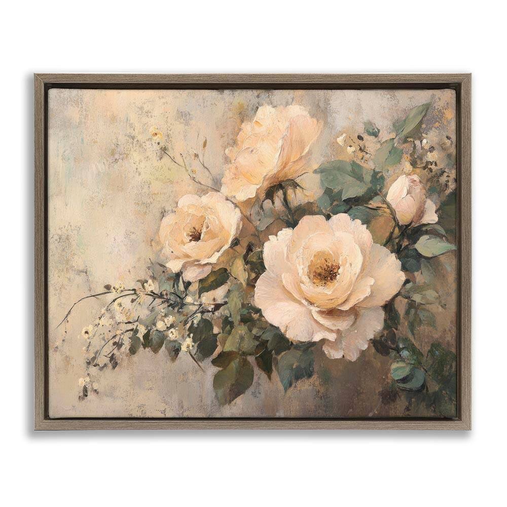 Stupell Industries Blush Roses Blooming by Petal Prints Design Brown ...