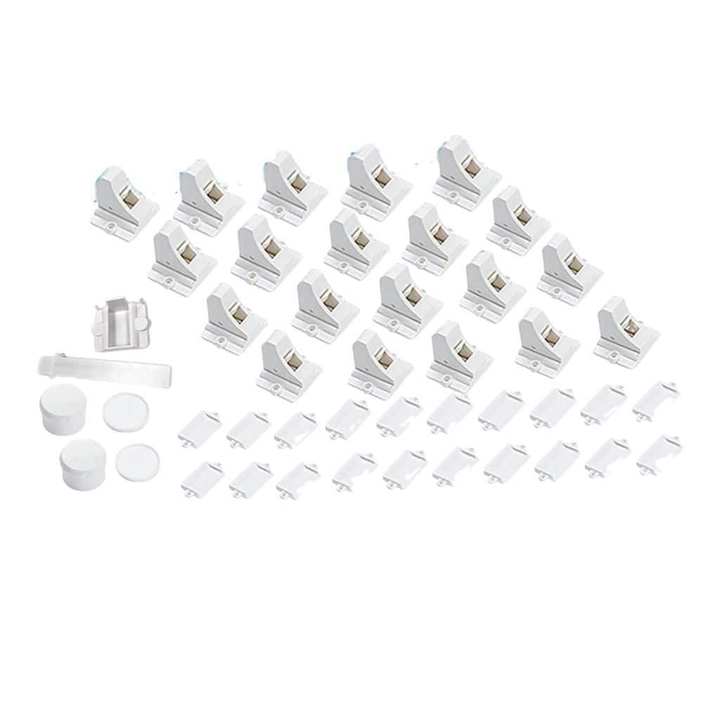 Wudkey 20 Pack Magnetic Cabinet Locks, Safety Protection for Cupboard ...