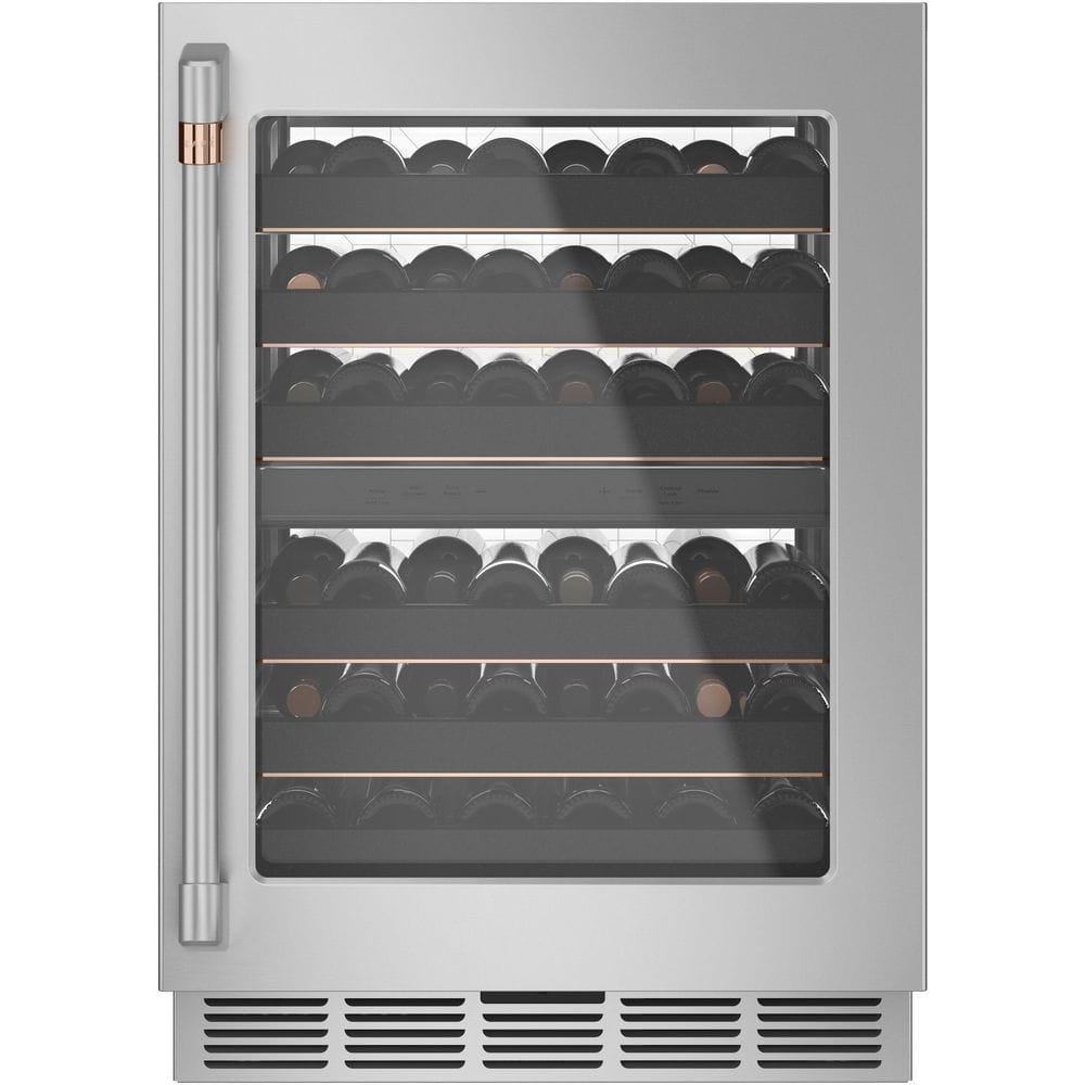Cafe 24 in. Smart 46-Bottle Wine Beverage Cooler with Smart Technology ...