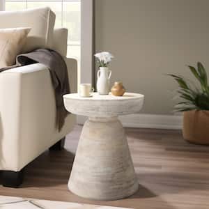 Liv & Skye 15 in. White Round Marble Accent Table 21233-04 - The Home Depot