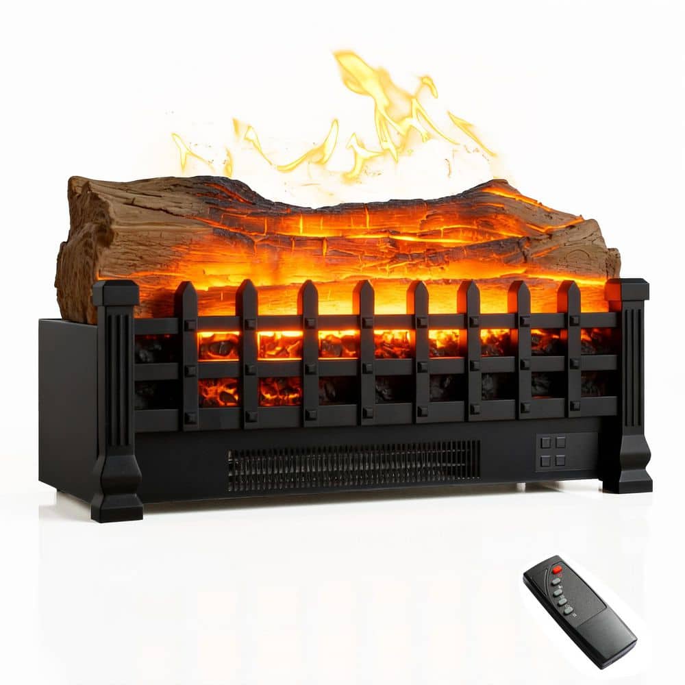 SUNRINX 17 in. Freestanding Electric Fireplace Stove Heater with 3D ...