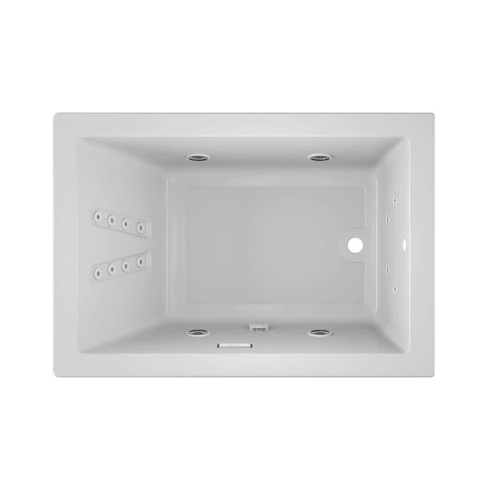 JACUZZI SOLNA 60 in. x 42 in. Rectangular Whirlpool Bathtub with Right ...