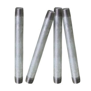 PLUMBFLEX 3/4 in. x 7 in. Galvanized Steel Nipple Pipe (4-Pack ...