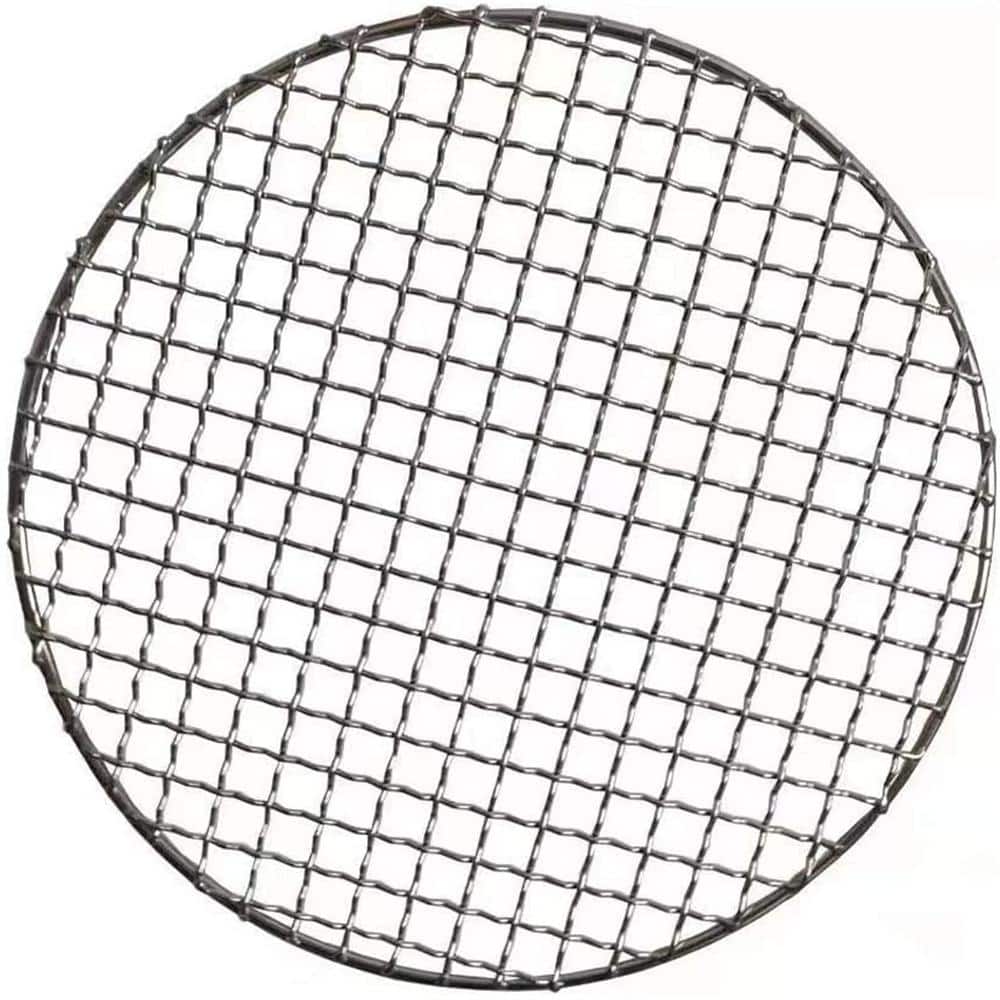 YIYIBYUS 15.94 in. Round Barbecue Grill Net Racks Stainless Steel ...