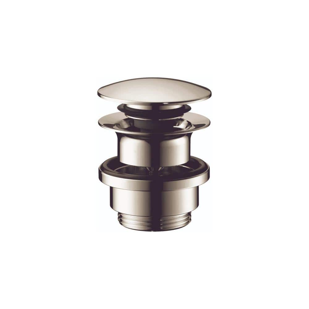 Hansgrohe 2-1/2 in. Brass Push Button Bathroom Sink Drain with Overflow ...