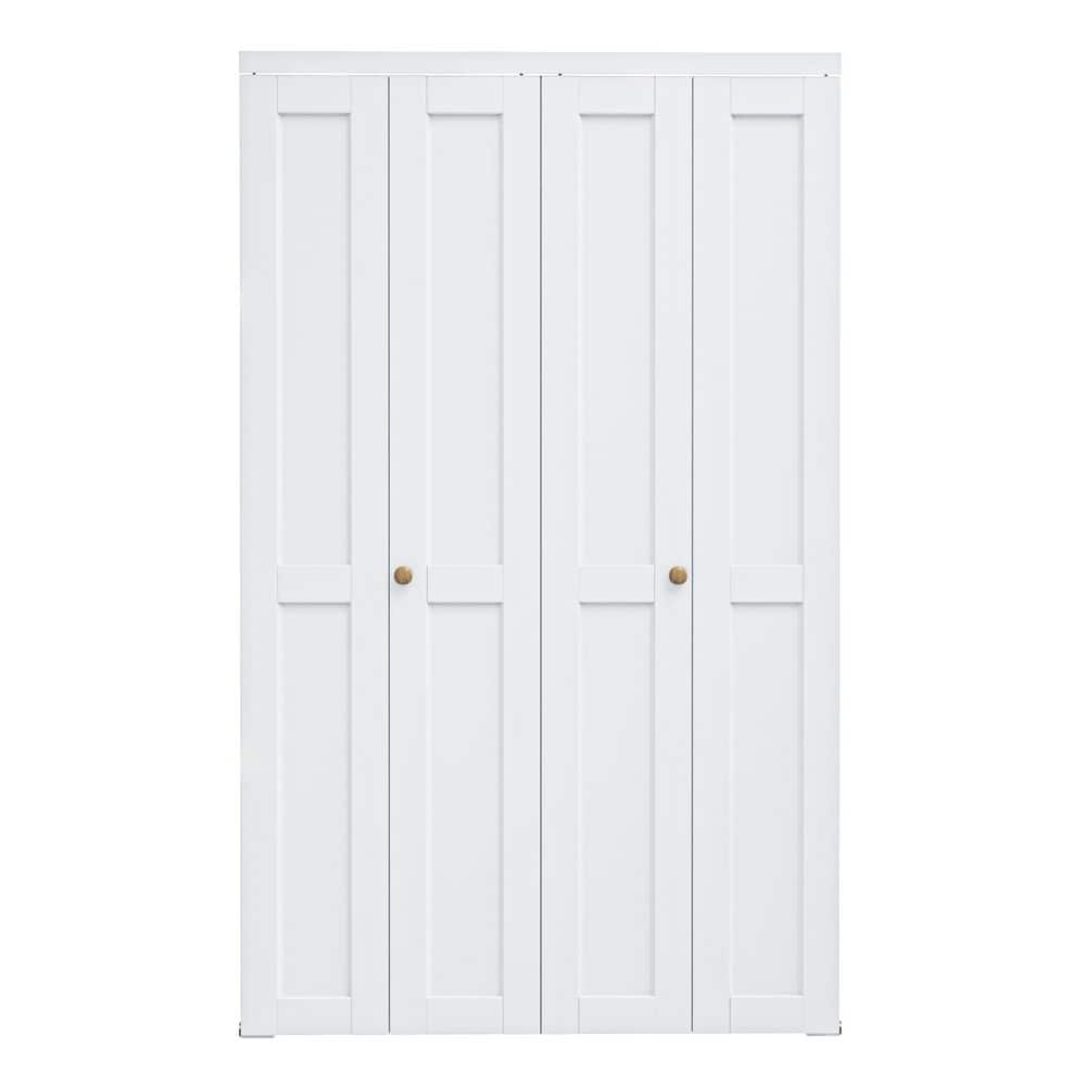 ARK DESIGN 48 in. x 80 in. DIY Design 2-Panel Solid Core White Primed ...