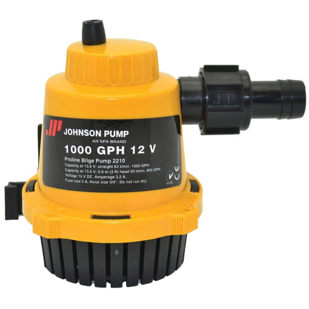 Johnson Pump 1000 GPH Pro-Line Bilge Pump, Dura Ports 22102 - The Home ...