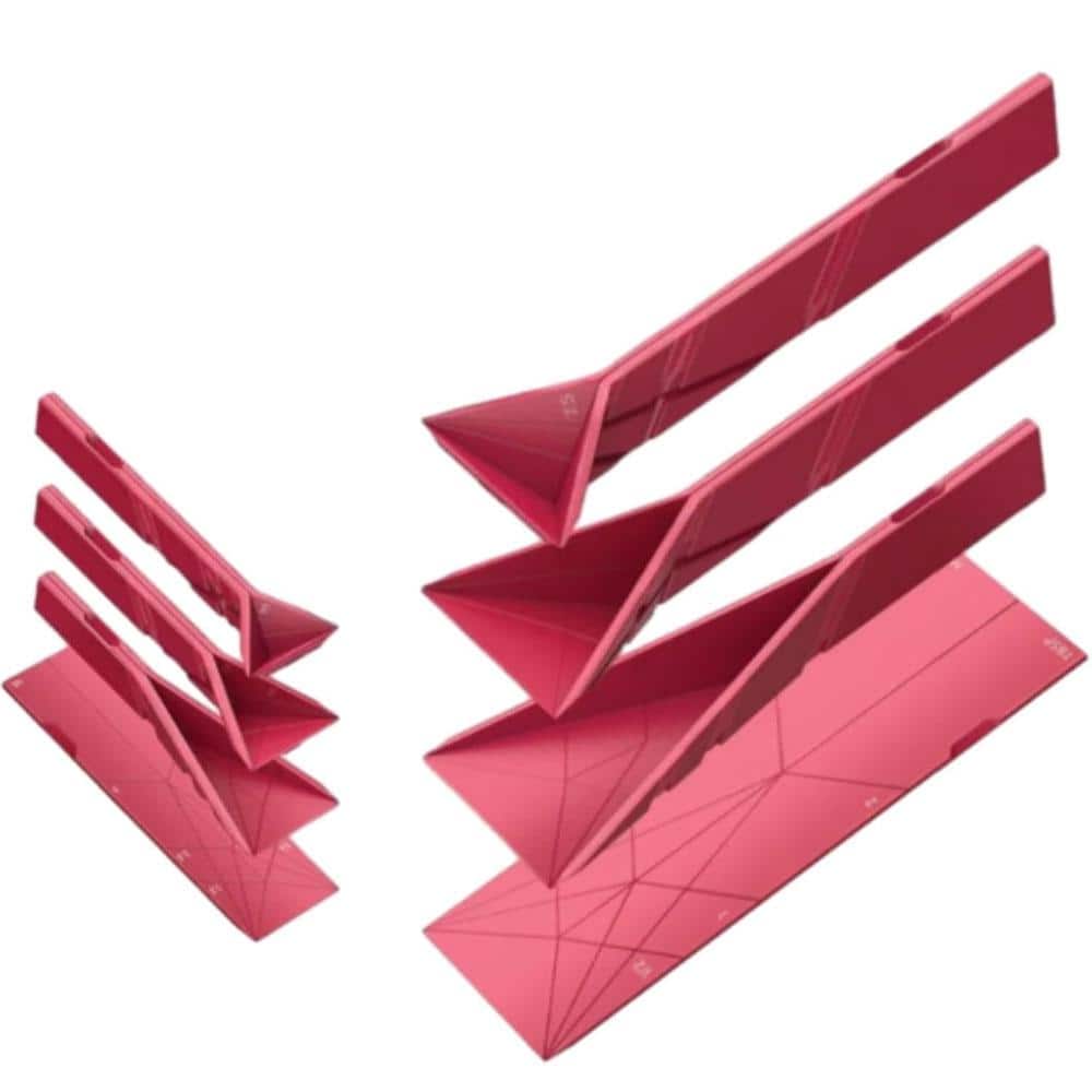 Anqtovp 3 in 1 Red Polygon Flat Measuring Spoon Set 6 Different Sizes ...