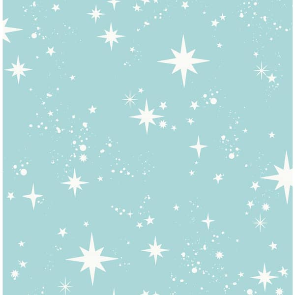 Advantage Twinkle Light Blue Starry Skies Wallpaper Sample 4203 ...