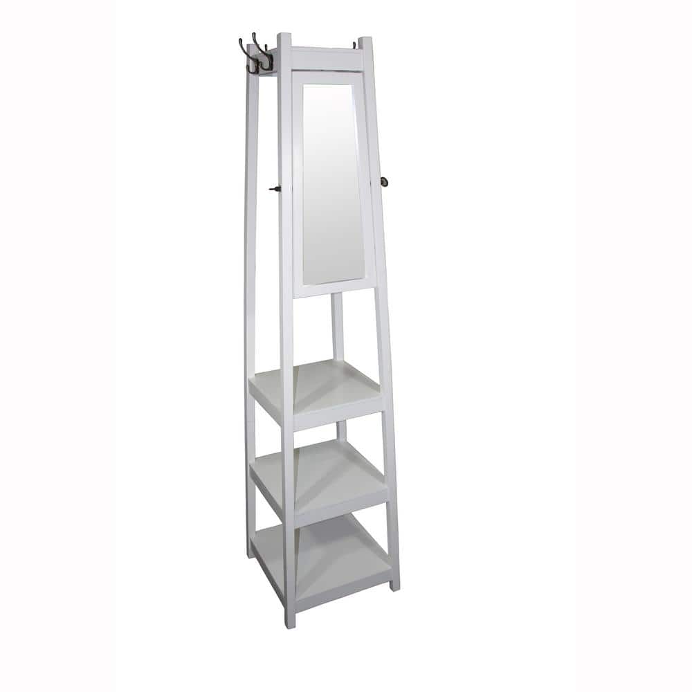 ORE International 7 in. H 3-Pair 3-Tier White Particle Board Shoe Rack ...
