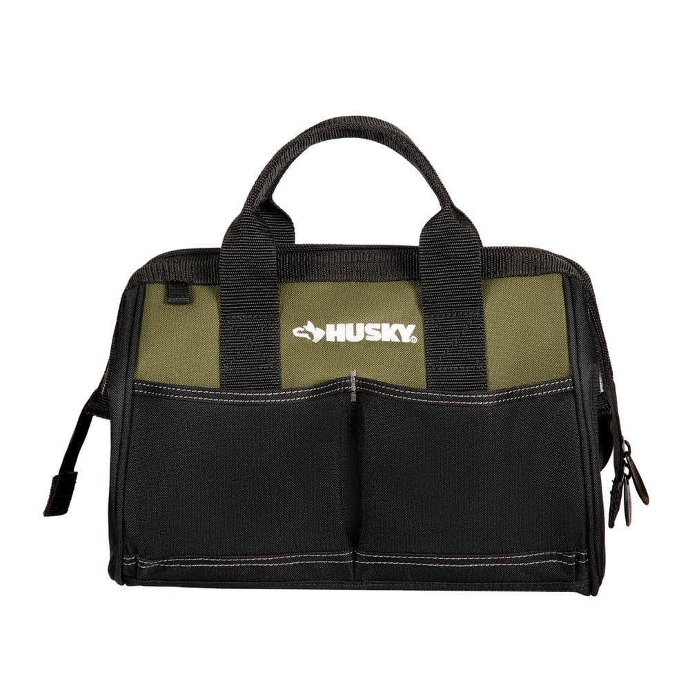 Husky Army Green 12 in. Tool Bag HD60012GR-TH - The Home Depot