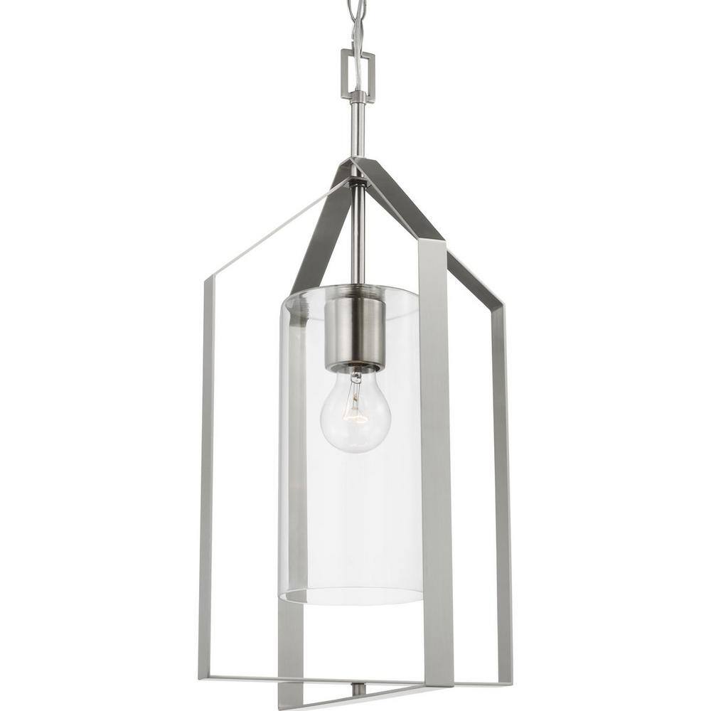 Progress Lighting Vertex Collection 1-Light Brushed Nickel Clear Glass ...