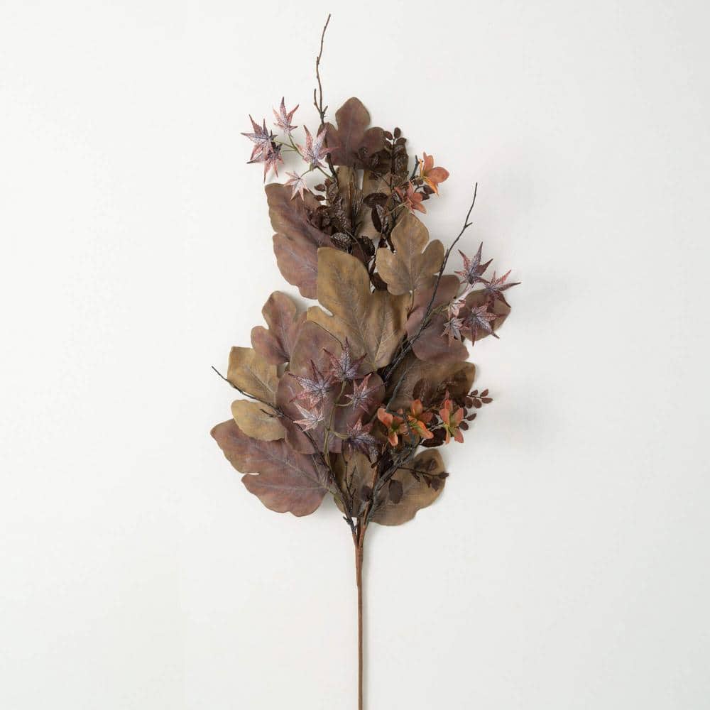 SULLIVANS 45" Artificial Mixed Leaf Rustic Fall Spray, Brown MIXFSP ...