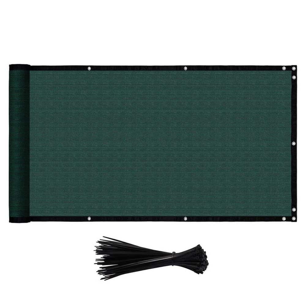 3.5 ft. x 16.5 ft. Privacy Screen Balcony Shield, Dark Green D08CDDPYGP ...