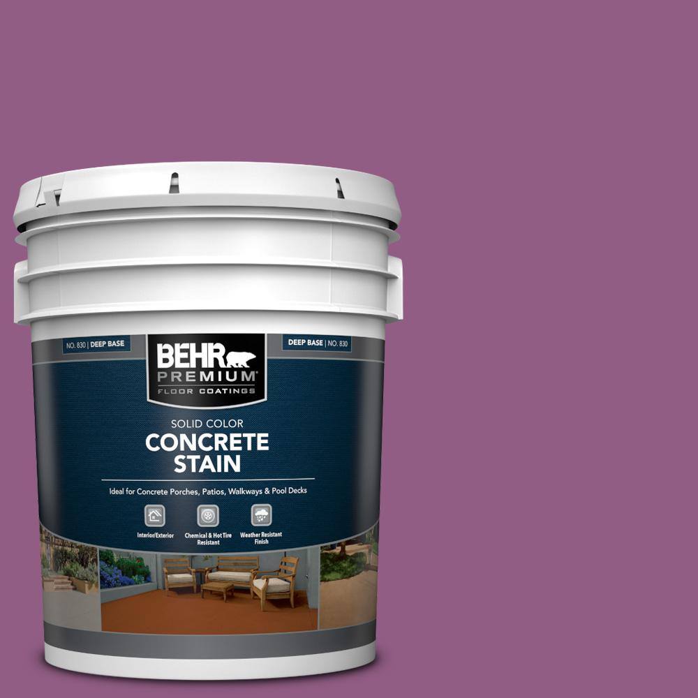 BEHR PREMIUM 5 gal. #OSHA-4 OSHA SAFETY PURPLE Solid Color Flat ...