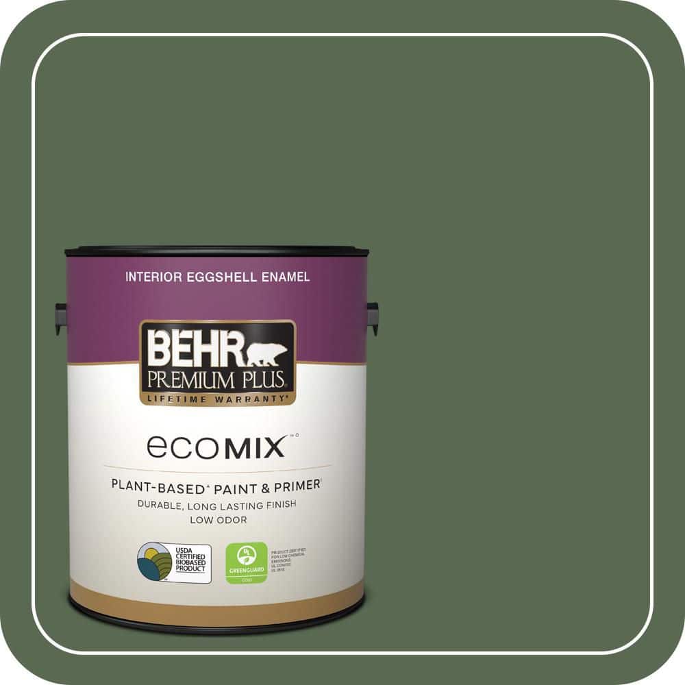 BEHR PREMIUM PLUS 1 gal. #S390-7 Trailing Vine Eggshell Enamel EcoMix ...