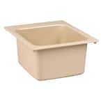 MUSTEE 17 in. x 20 in. Fiberglass Self-Rimming Utility Sink in Bone ...
