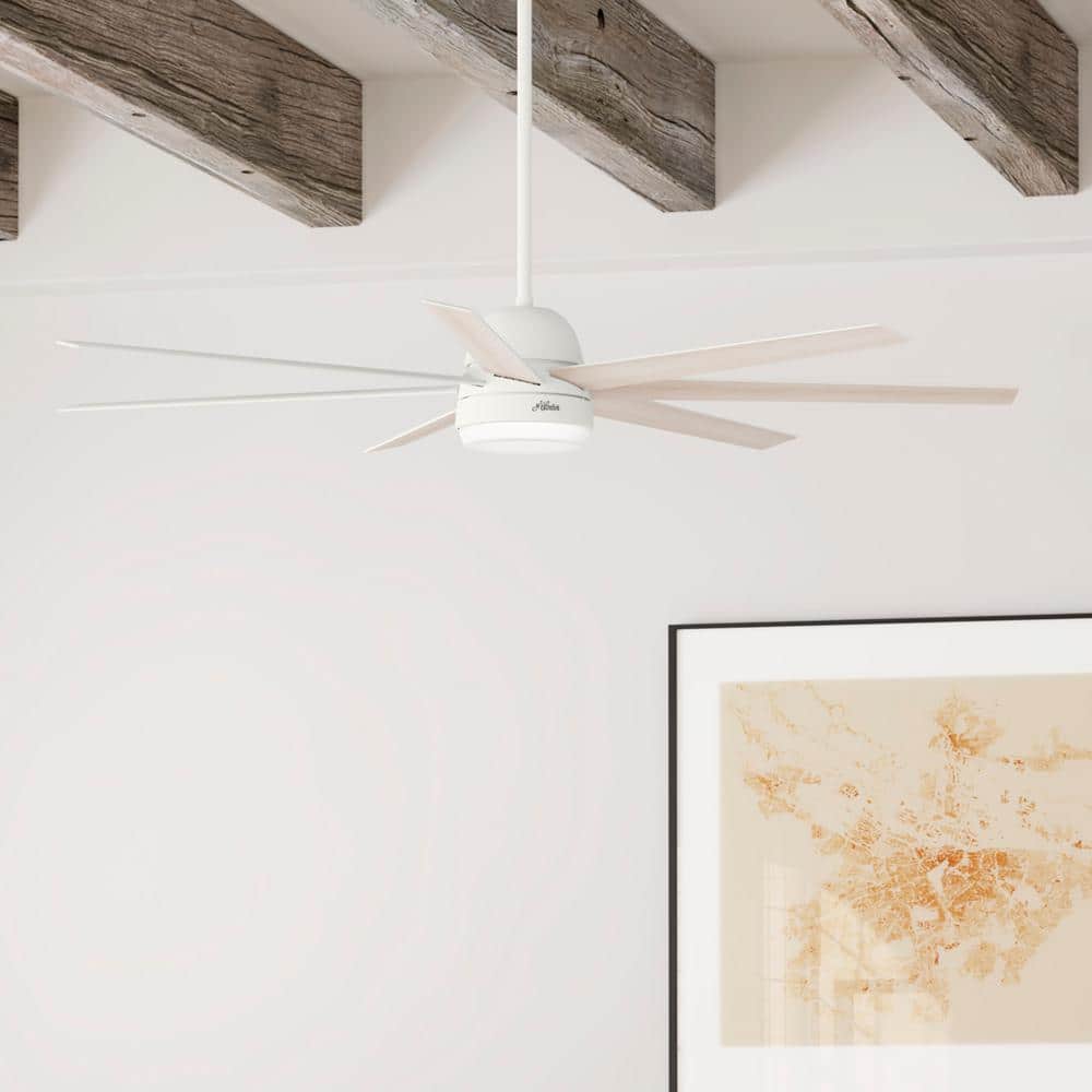 Hunter Hunter 70 in. Phenomenon Wi-Fi ENERGY STAR Matte White Smart ...
