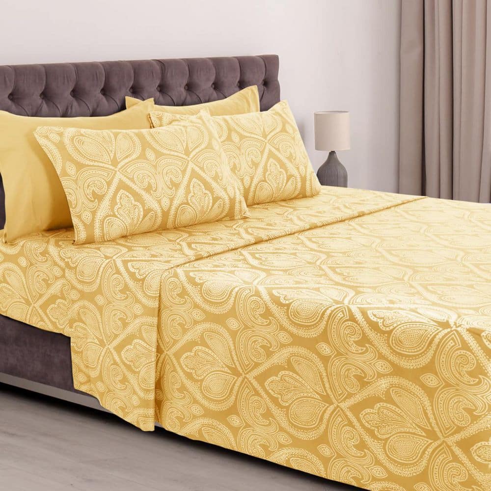 Reviews for LDC LUX DECOR COLLECTION Lux Decor 6-Piece Microfiber Sheet Set Paisley Pattern with ...