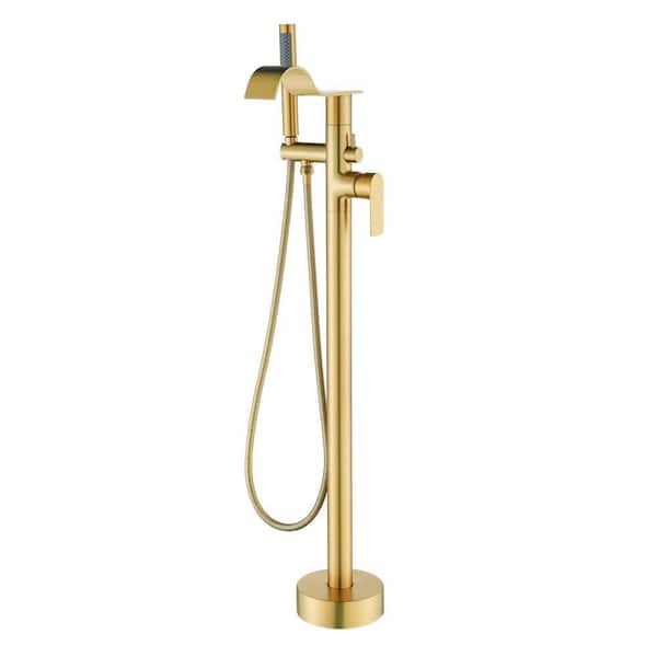 Fapully Single-Handle Claw Foot Tub Faucet with Hand Shower, Waterfall ...