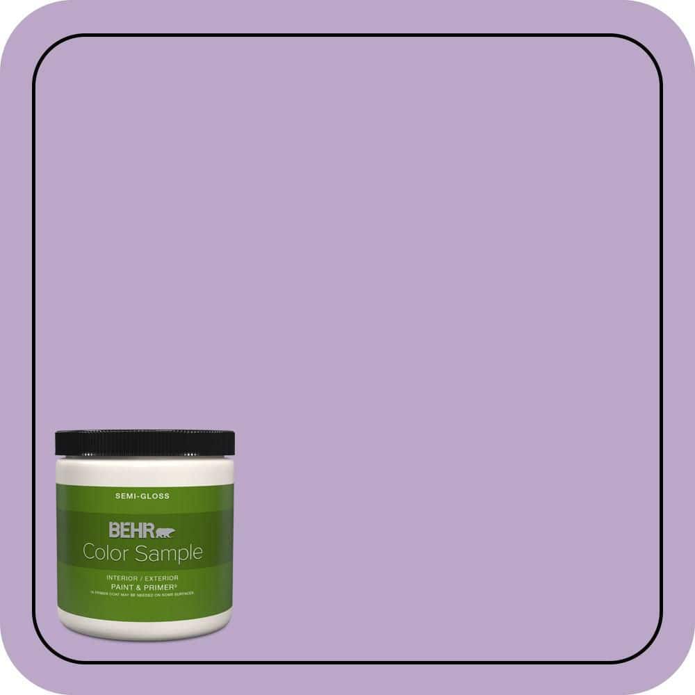 BEHR PREMIUM PLUS 8 oz. #M570-4 Cyber Grape Semi-Gloss Interior ...