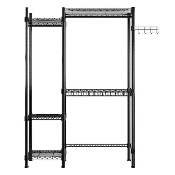 Karl home Black Iron Clothes Rack 47.25 in. W x 76.78 in. H ...