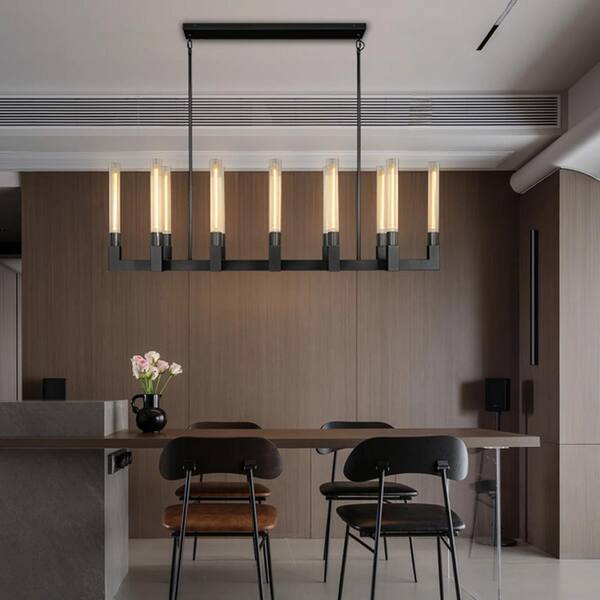 Reviews for YUYI 12-Light Black Candlestick Chandelier, Modern ...