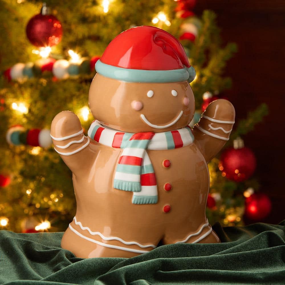 Certified International Christmas Whimsy Gingerbread 3-D Cookie Jar ...
