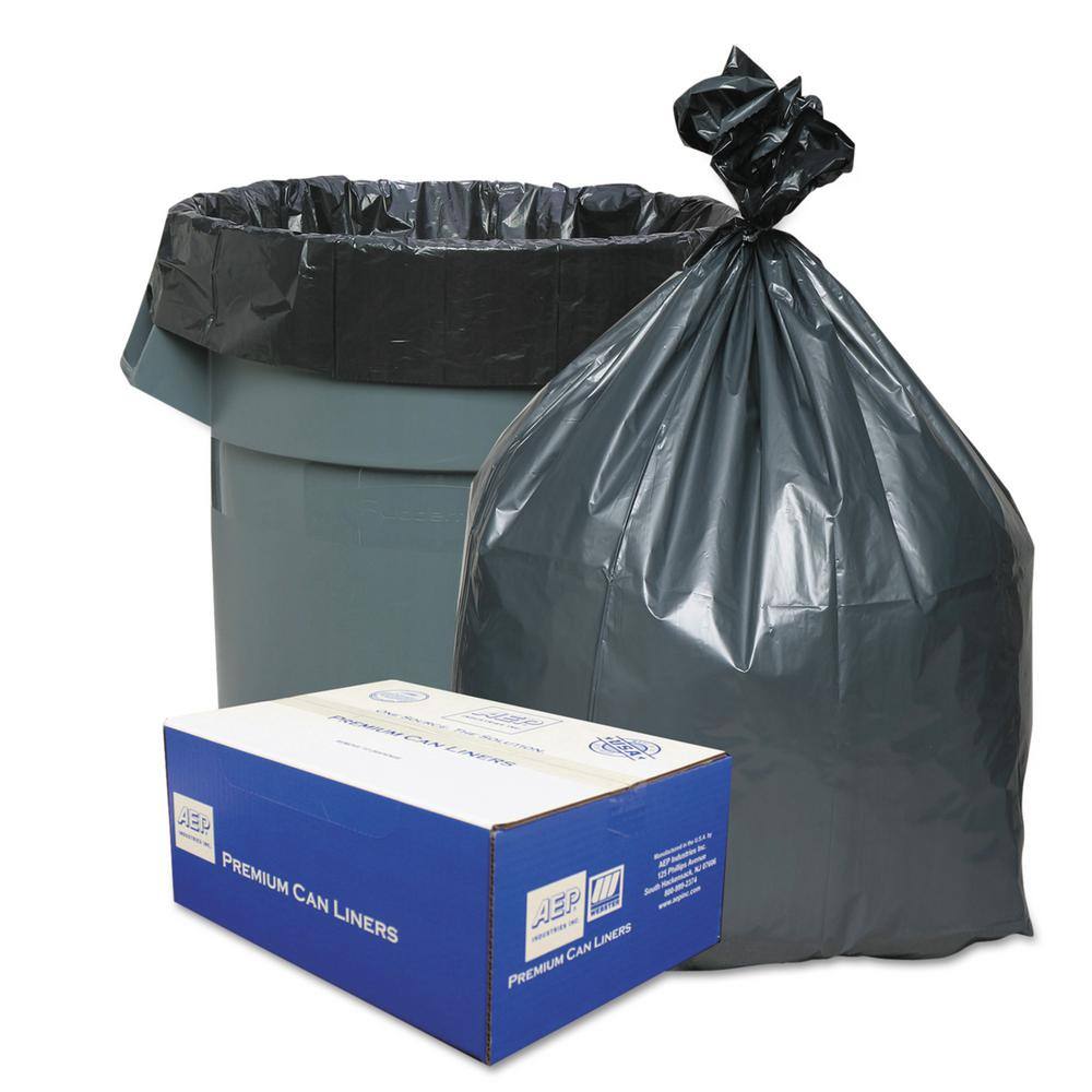 Platinum Plus 33 Gal. Gray Trash Bags, 1.35 mil, 33 in. x 40 in., 10 ...