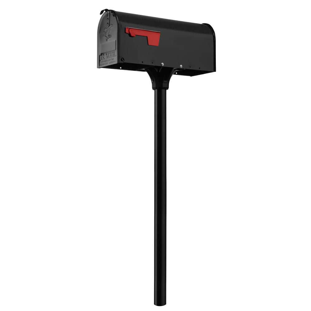 Architectural Mailboxes Elite Black, Medium, Galvanized Steel, Mailbox ...