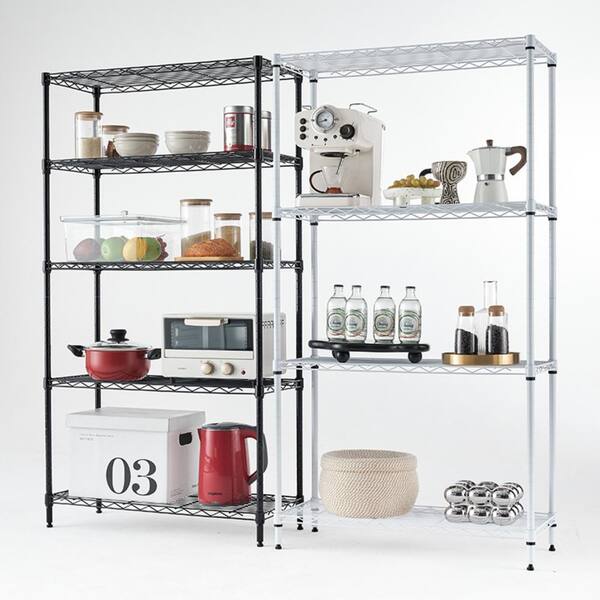 Tileon Kitchen Pantry, Wire Shelving Metal Storage Rack Adjustable ...