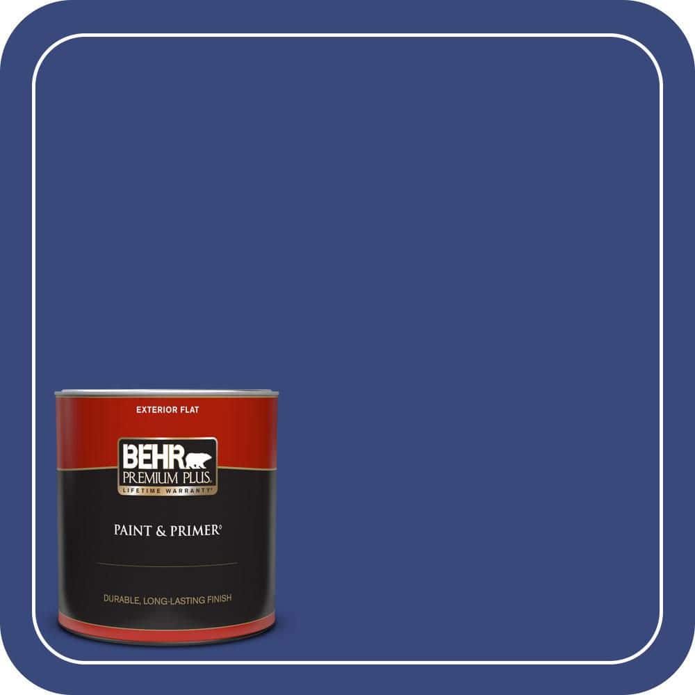 BEHR PREMIUM PLUS 1 qt. #MQ5-49 Expressionism Flat Exterior Paint ...