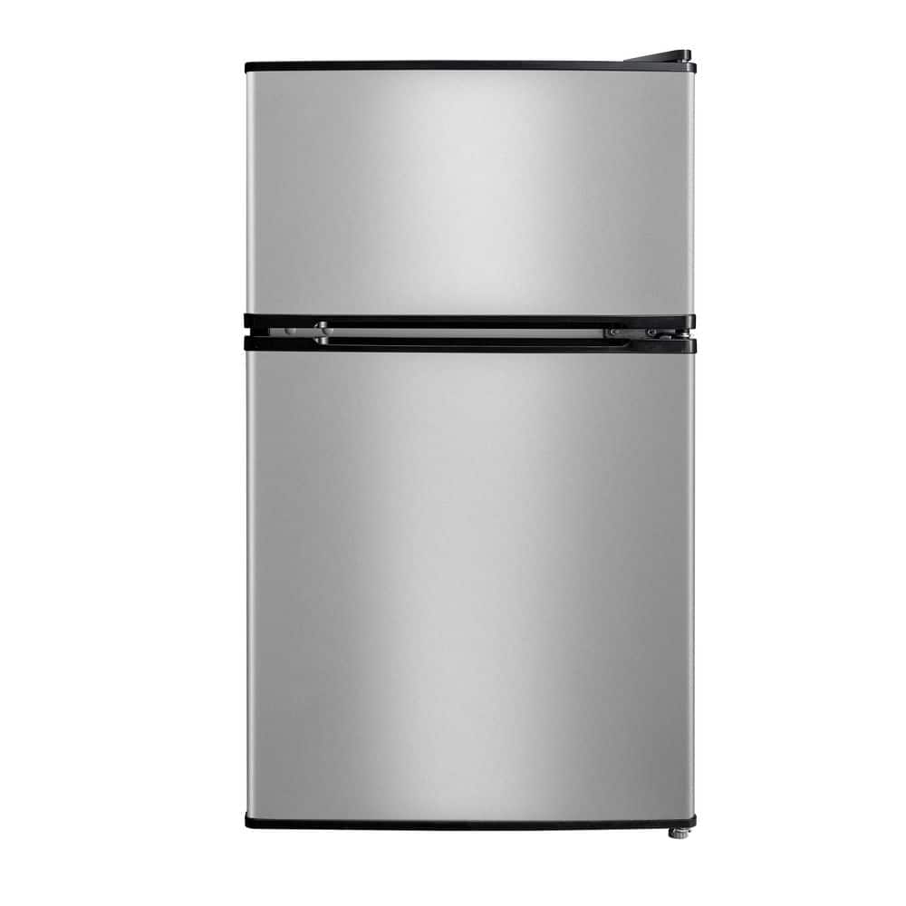 Vissani 4.5 cu. ft. Mini Refrigerator in Stainless Look with Glass ...