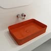 BOCCHI Sottile Orange Fireclay Rectangular 21.5 in. Vessel Sink 1476 ...