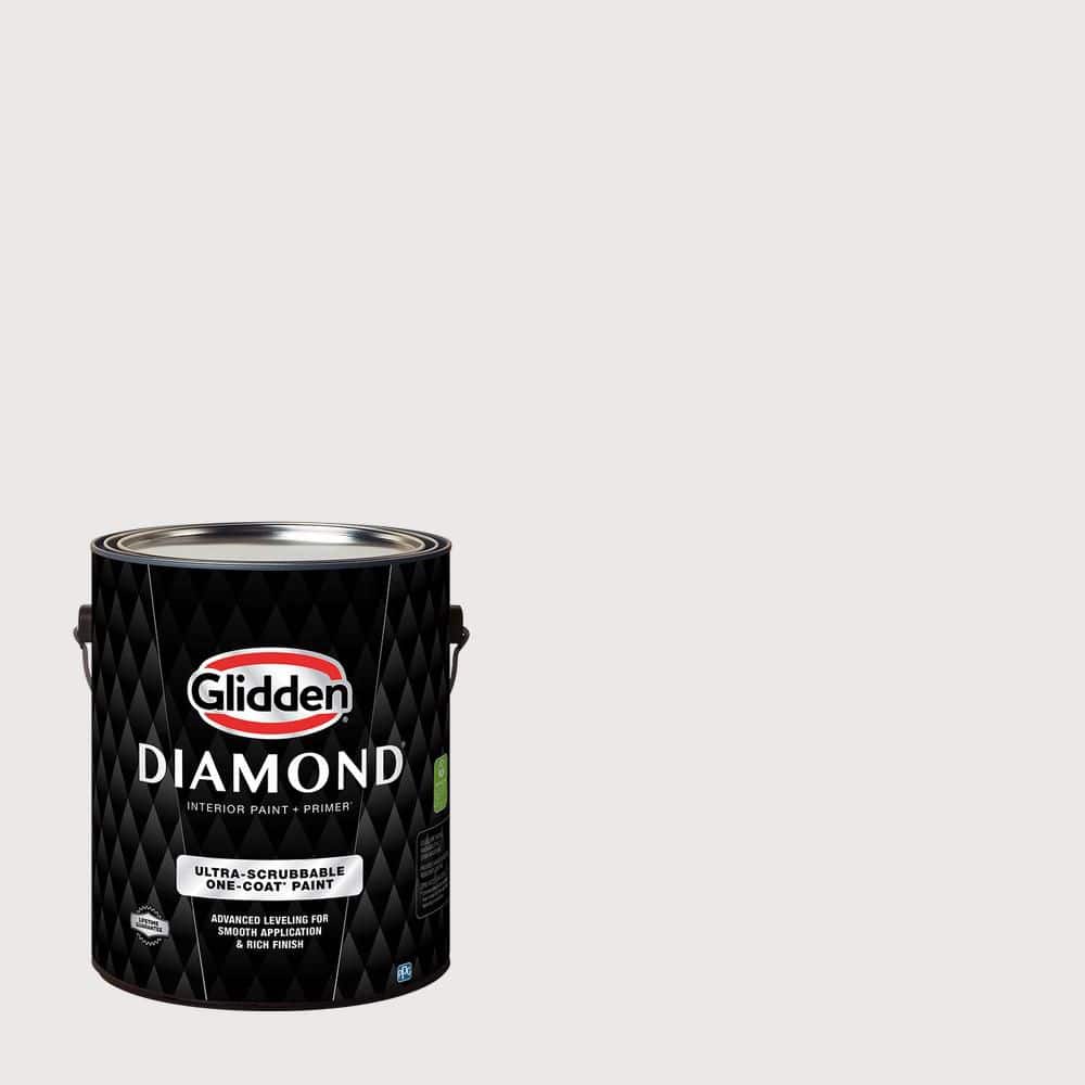 Glidden Diamond 1 gal. PPG1014-1 Glacial Ice Semi-Gloss Interior Paint ...