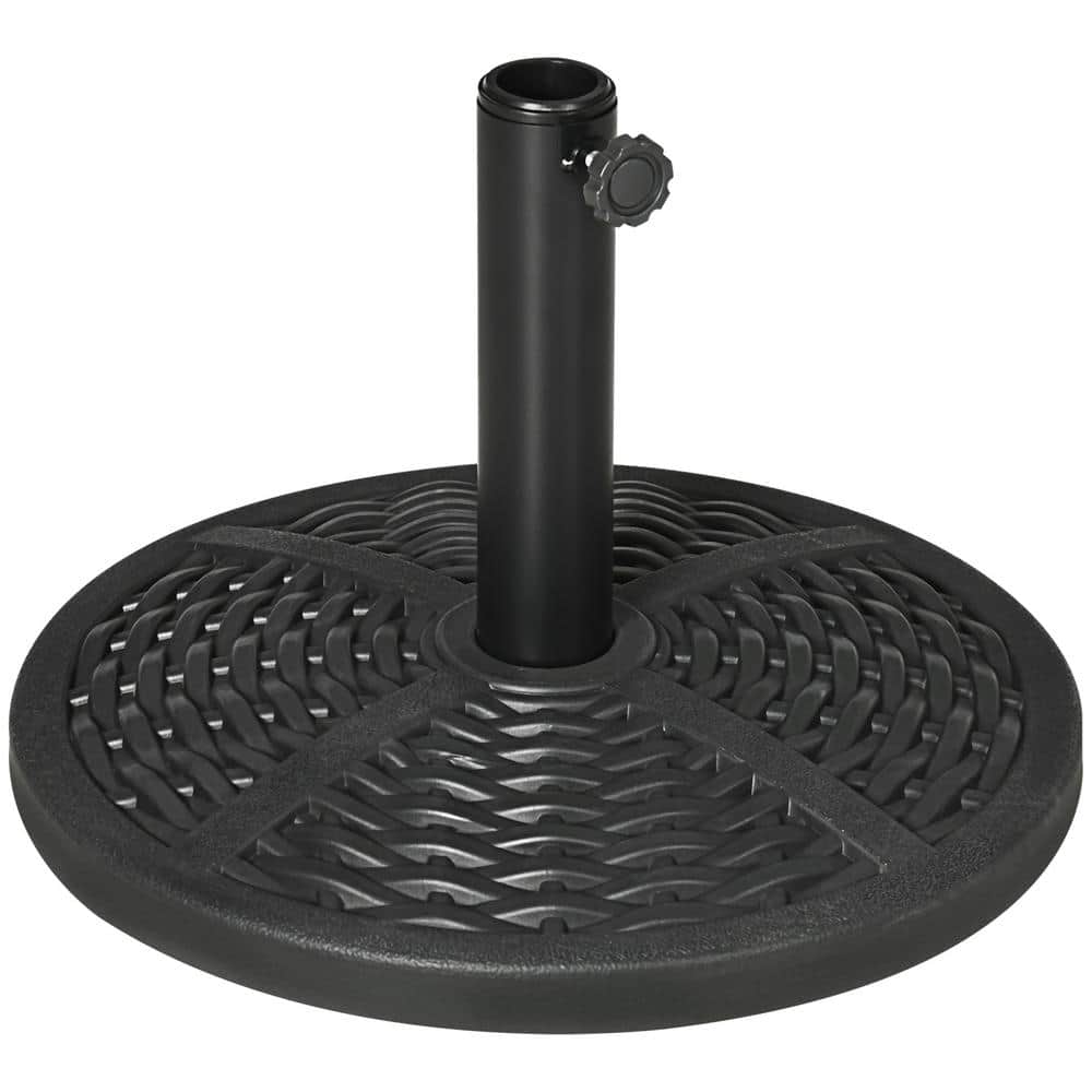 Outdoor Patio Umbrella Base in Black with Rattan Design ZQ-W2377BKR ...
