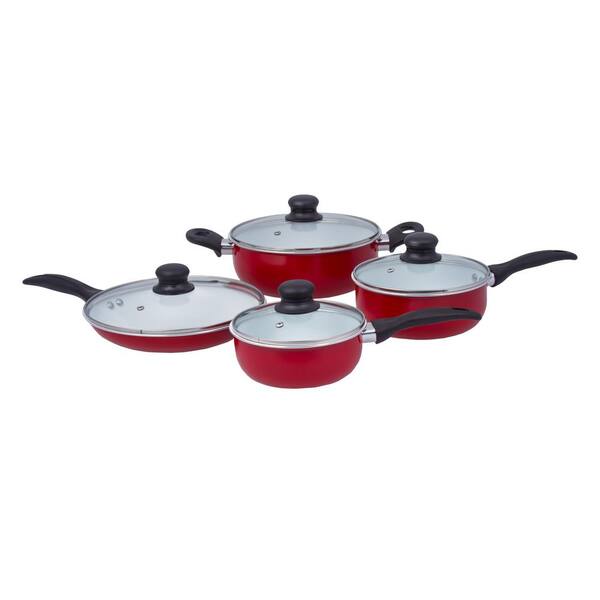 Lexi Home 8-Piece Thermal Conducting Aluminum Non-Stick Cookware Set ...