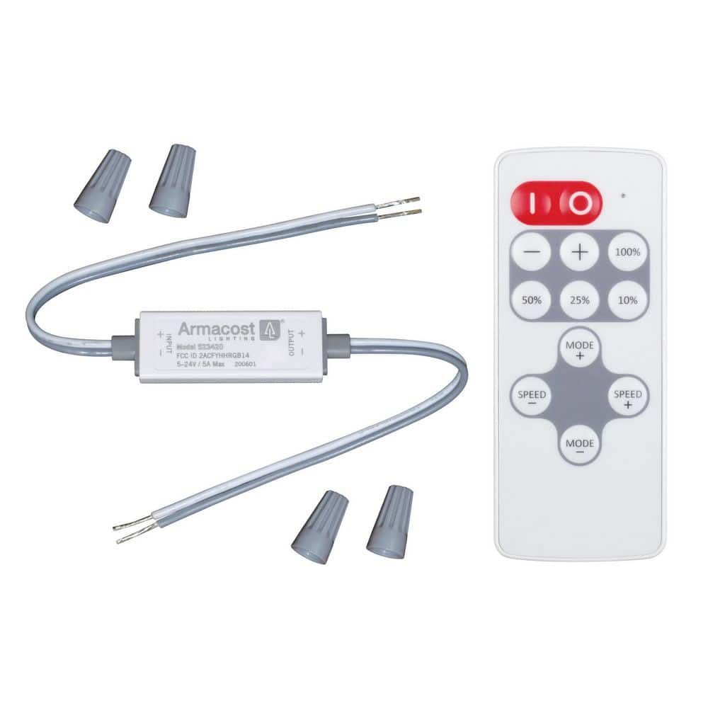 Armacost Lighting Slimline White or Single Color LED Strip Light Remote ...