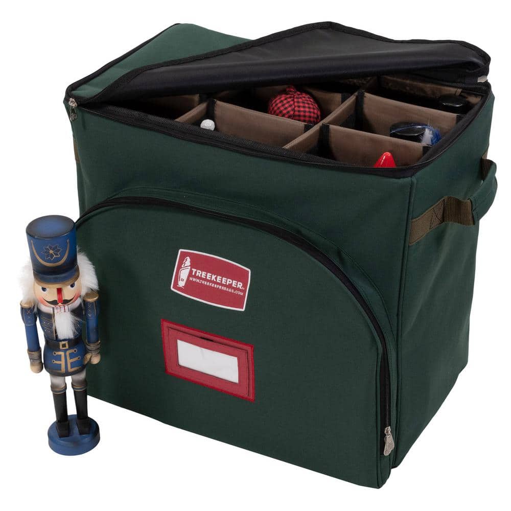 TreeKeeper 18 in. Green Polyester Collectible Nutcracker Storage Box ...