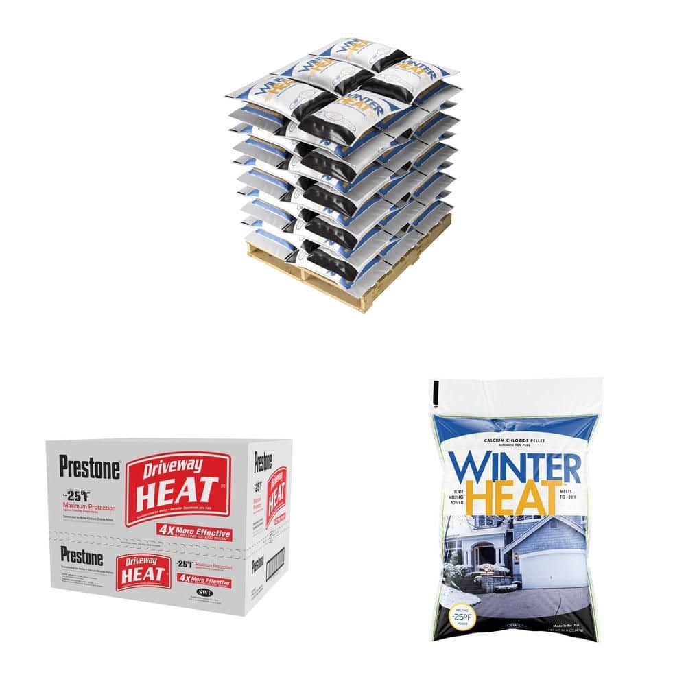 50 lbs. Calcium Chloride Pellets (50-Bags), 9.5 lbs. Jugs (4-Jugs) and ...